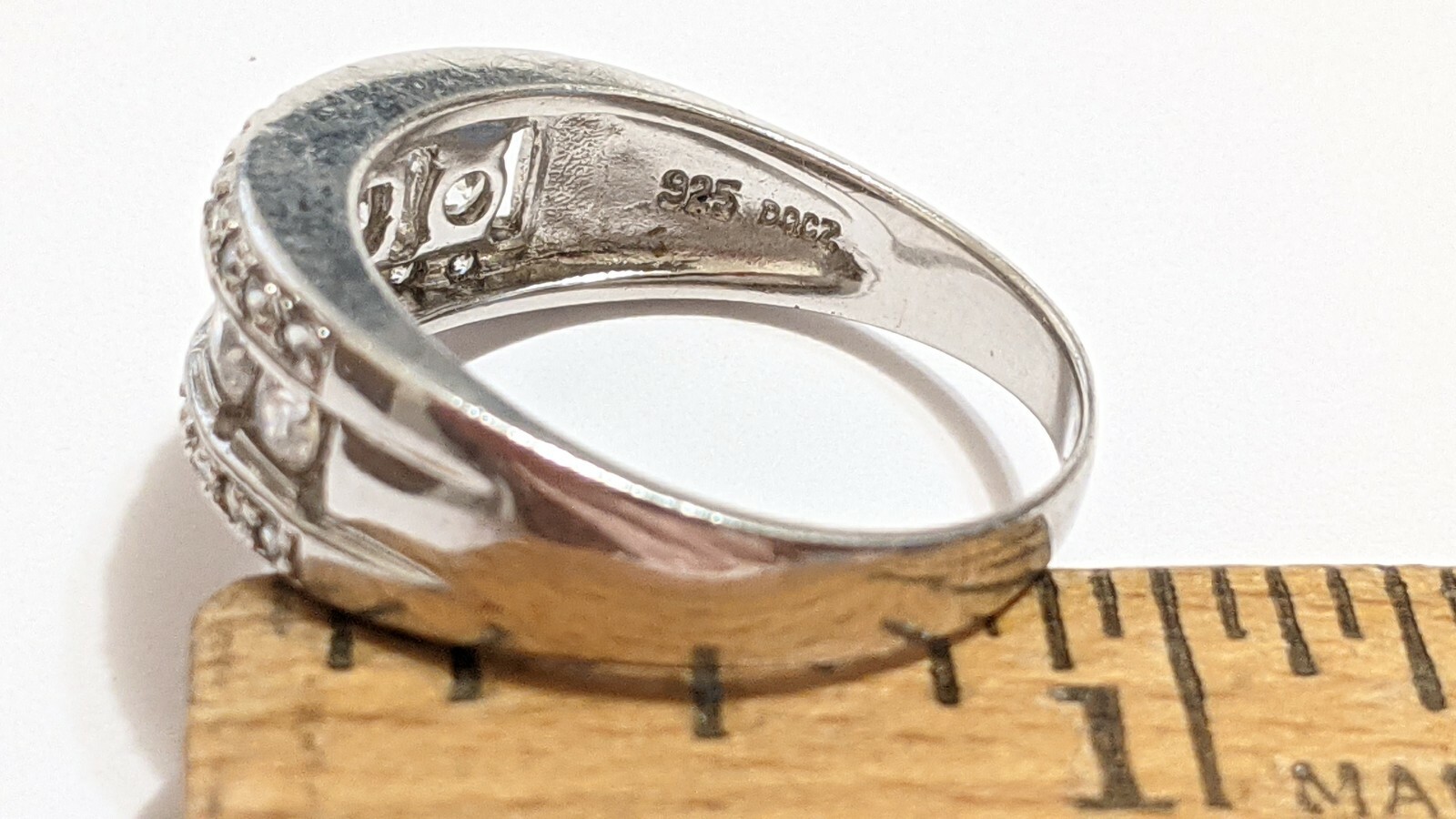 SIZE 10 3/4 STERLING SILVER CZ RING HALLMARKED SIGNED 925 DOCZ | eBay