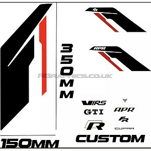 APR style Wing Fender Scuttle sideburns vinyl decal stickers car ...