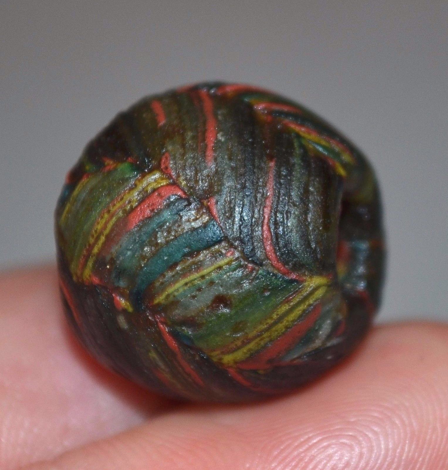 Ancient Medieval Islamic Fustat Fused Rod Morphia / Morfia Glass Bead ...