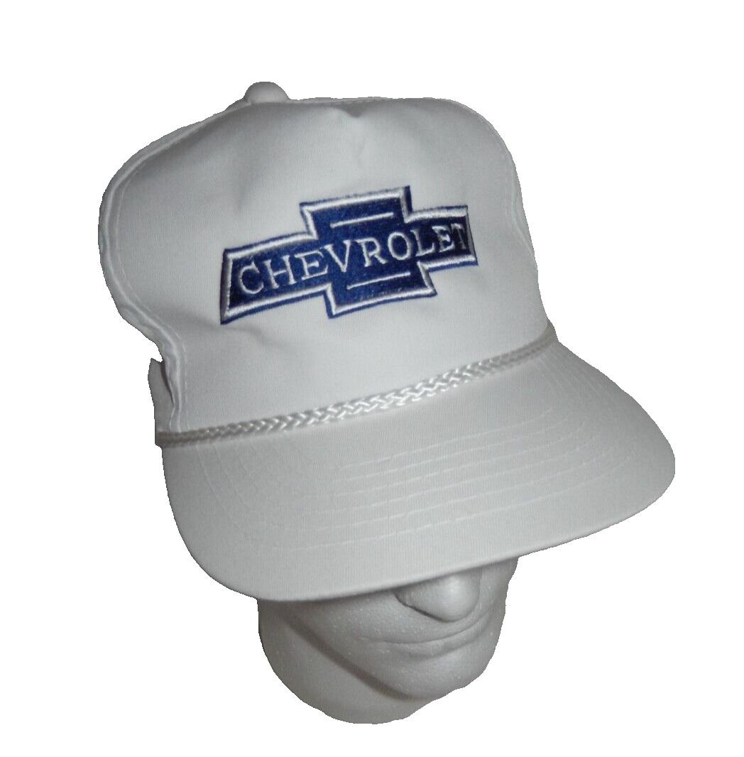 Vintage Chevrolet Logo Cap Hat Snapback Mr. Goodwrench White Chevy ...