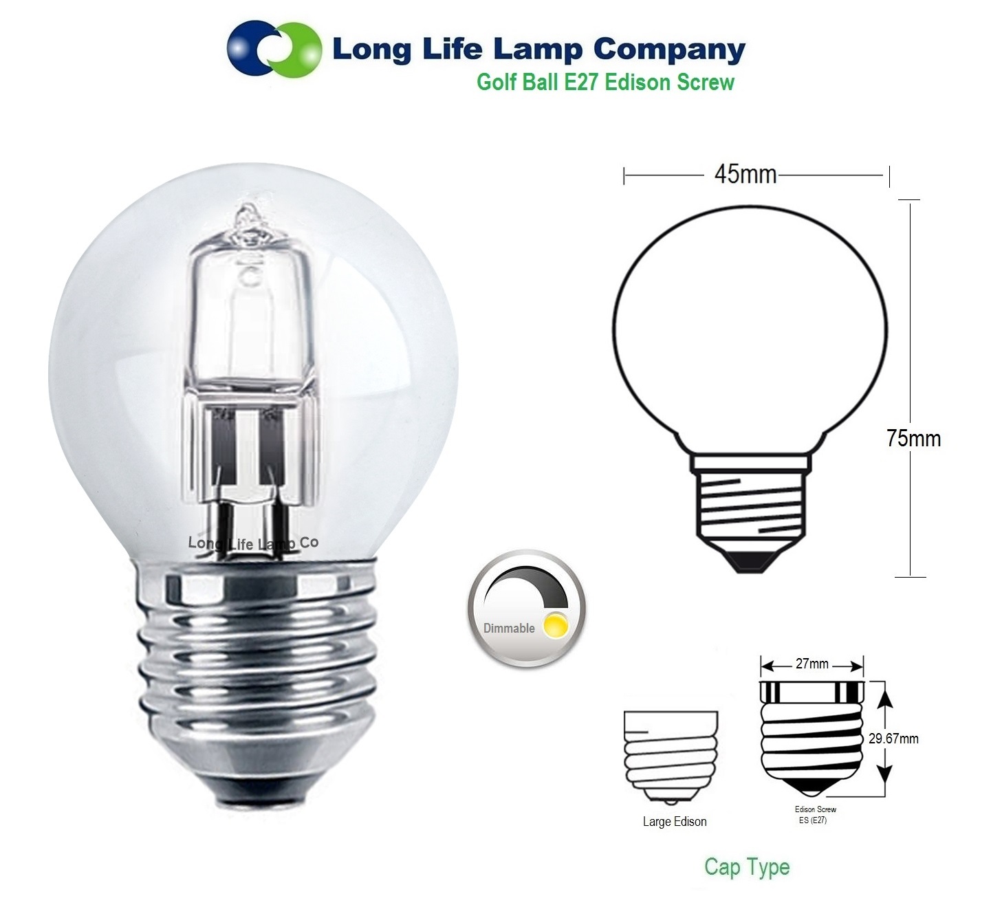Eco Halogen 28W = 40W Energy Saving Golf Ball or Candle Light Bulbs ...