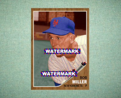 Bob Miller (RH) New York Mets 1962 Style Custom Baseball Art Card | eBay