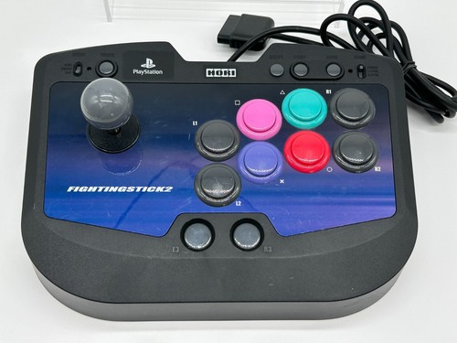 HORI Fighting Stick 2 PS2 PlayStation 2 Arcade Joystick Rumble ...