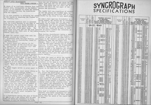 Allen Electric Co Syncrograph Distributor Tester Owners Manual Tune-up ...