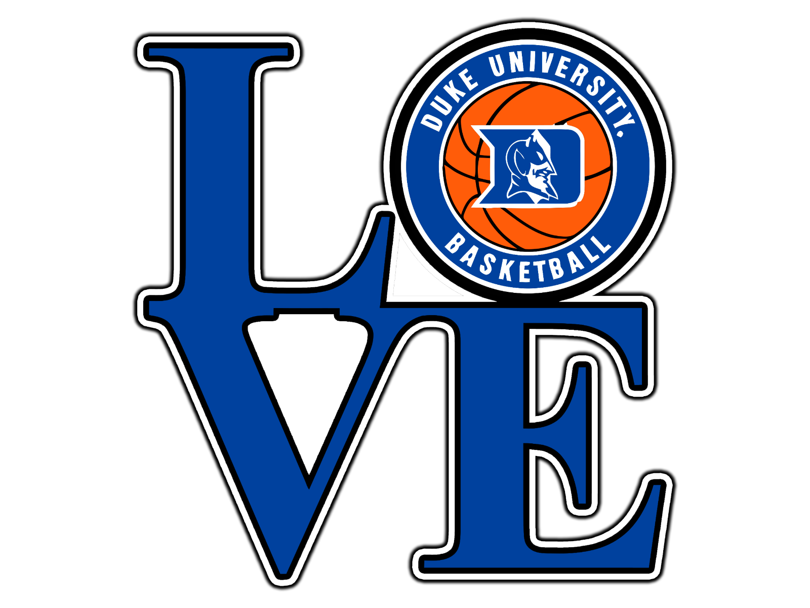 #0261 Duke Blue Devils Love Logo College Sticker Waterproof Vinyl Decal ...
