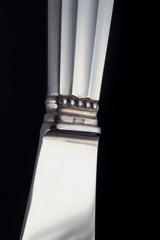 Georg Jensen. Dinner knife, “Acorn / Konge”. Sterling silver and ...