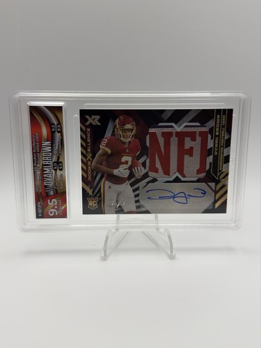 2021 XR Rookie Xcellence Dyami Brown NFL Shield Logo Jumbo Patch Auto 1 ...