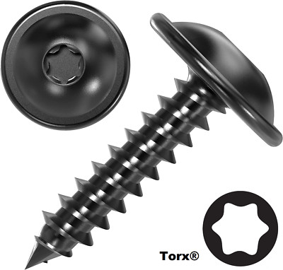 TORX® Black Self Tapping Screws Pan Head - TX Tapper BS4174 Car Panel ...