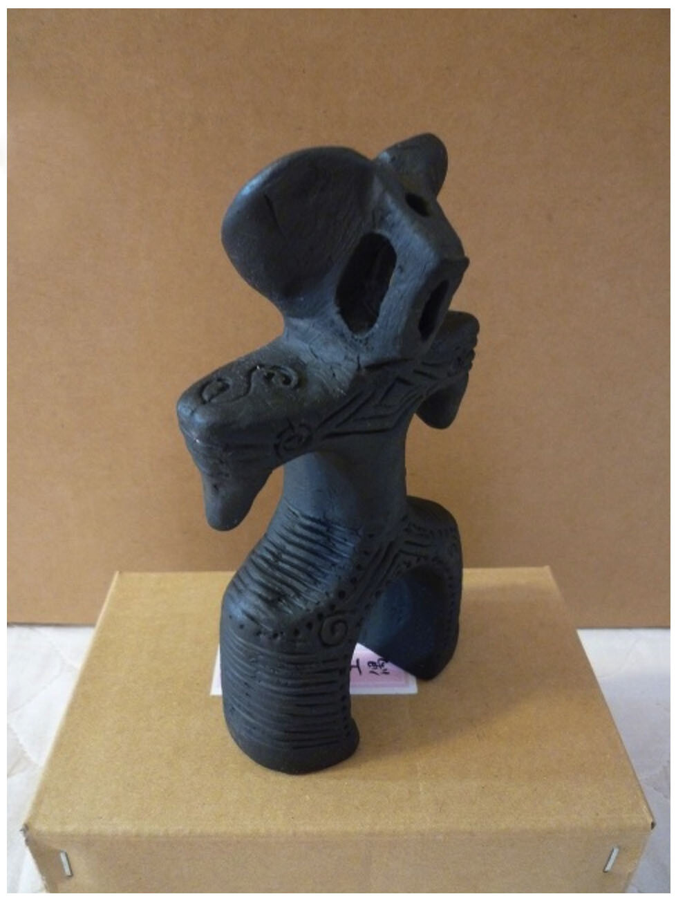 Japanese DOGU Figure Doll Small Heart Clay Figurine Haniwa Replica ...