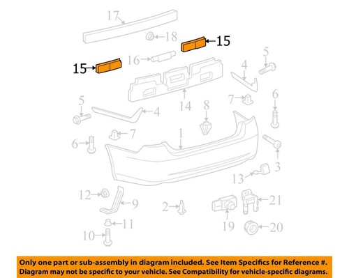 Lexus TOYOTA OEM 07-12 ES350 Rear Bumper-Arm Right 5218133040 | eBay