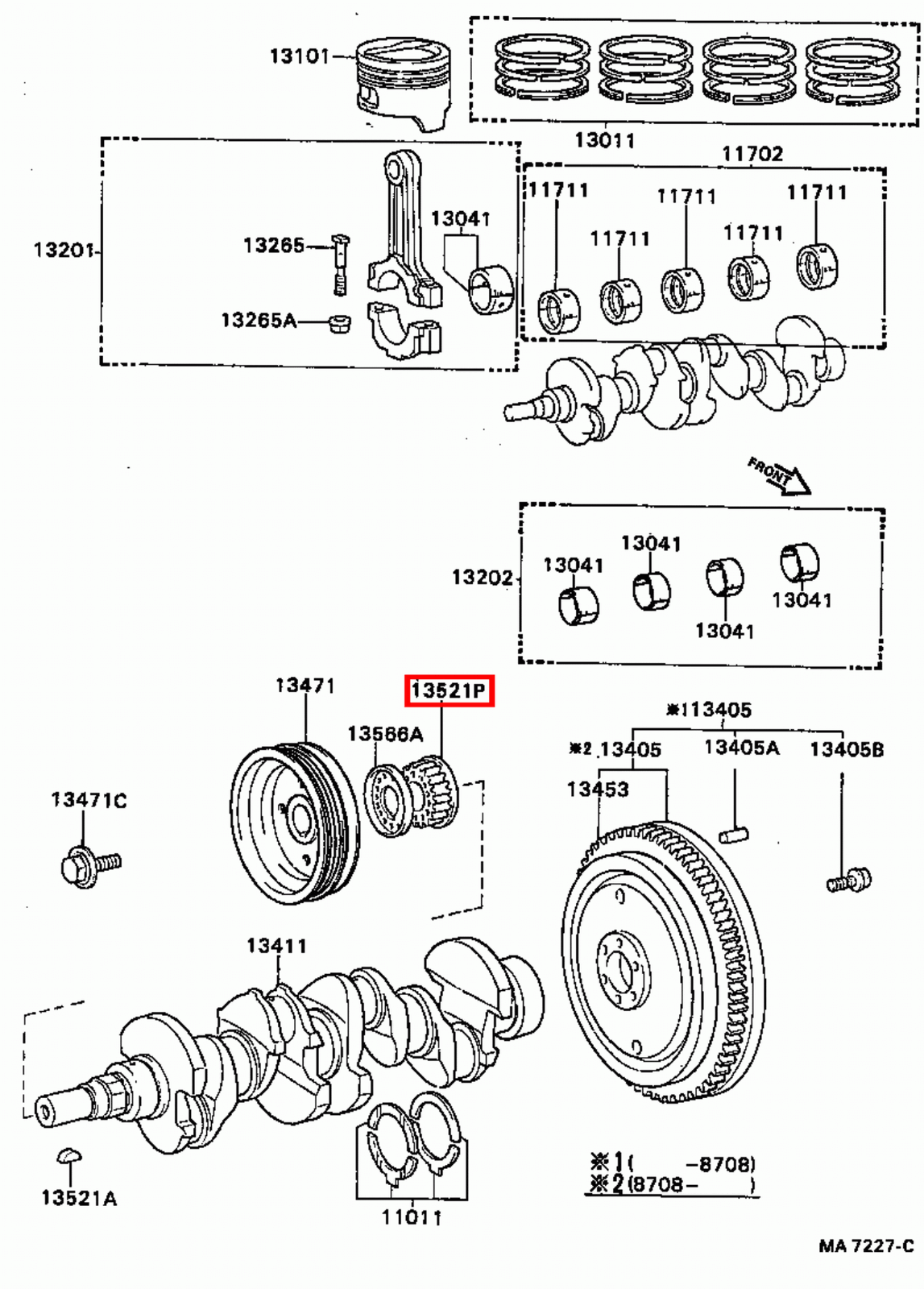 Genuine MR2 AW11 4AG 4AGE 4AGZE Crankshaft Timing Gear Sprocket Pulley ...