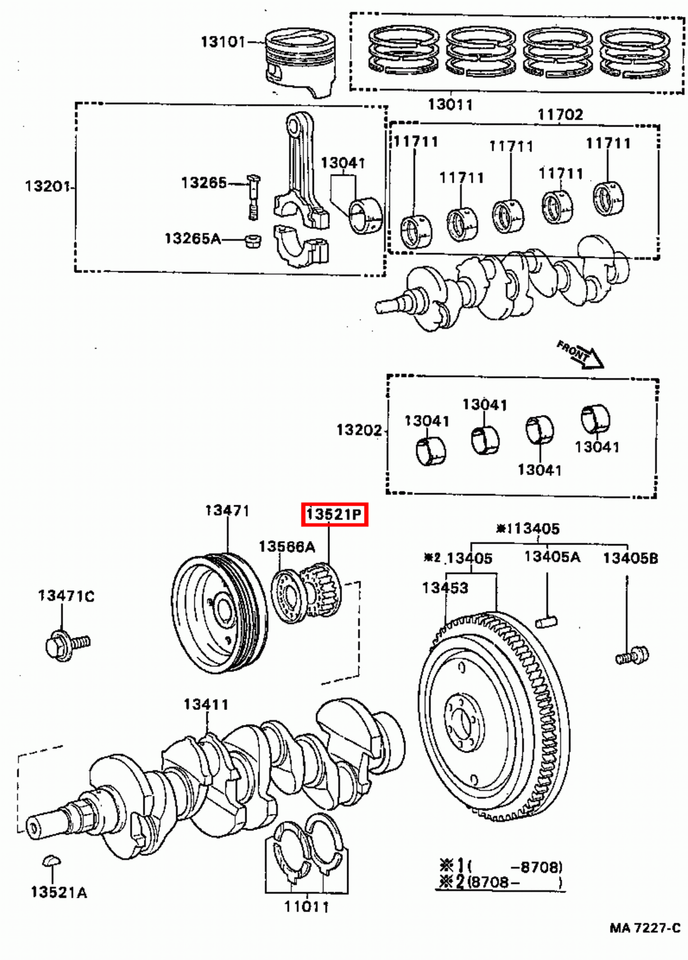 Genuine MR2 AW11 4AG 4AGE 4AGZE Crankshaft Timing Gear Sprocket Pulley ...