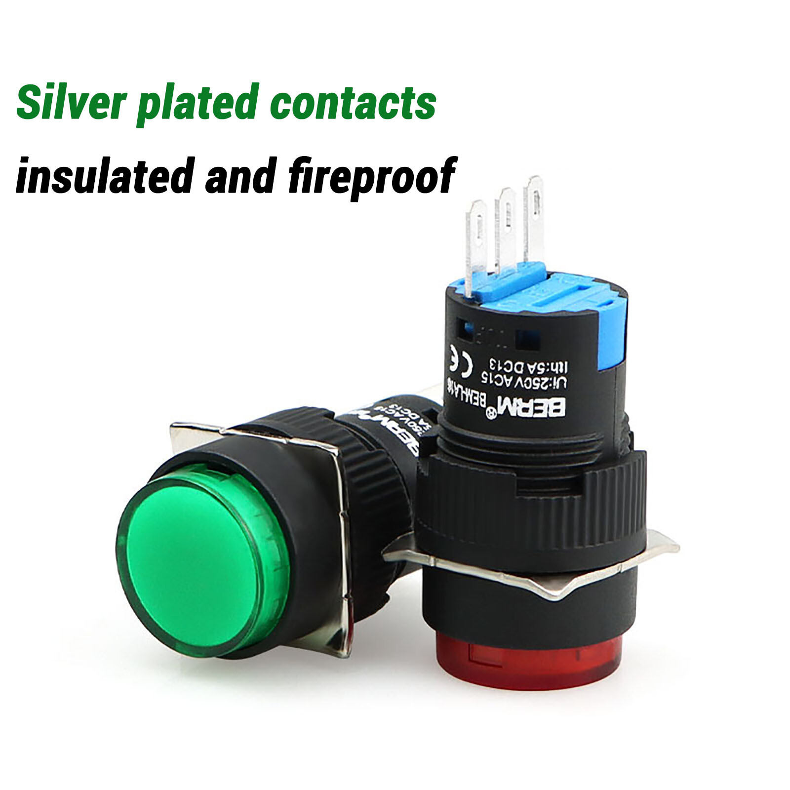 16mm Druckschalter Taster Drucktaster Rastend Momentary / Latching ...