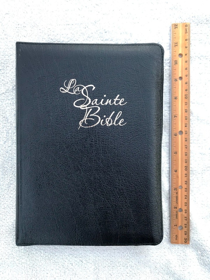 French Bible LARGE PRINT, Louis Segond 1910 Bonded Leather Zipper | eBay