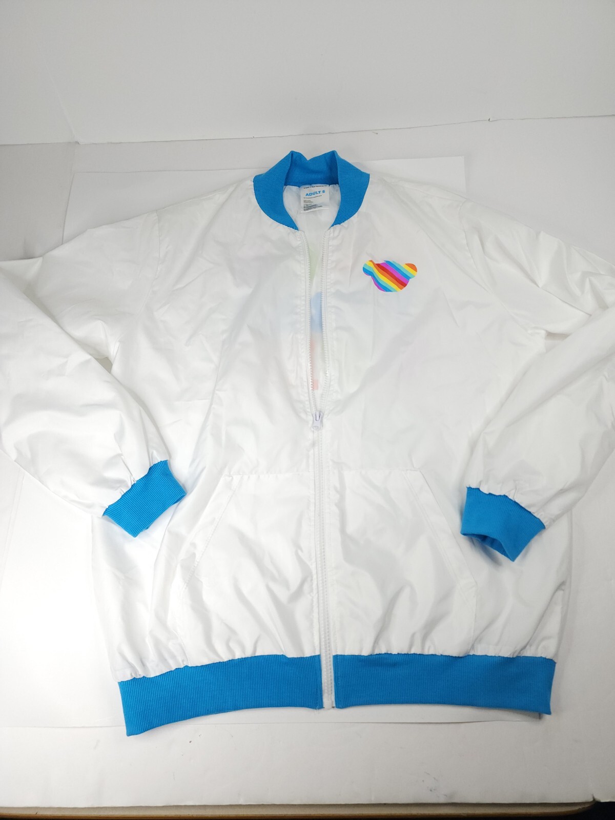 RARE Bomber Jacket BUILD-A-BEAR Good Vibes White Rain… - Gem