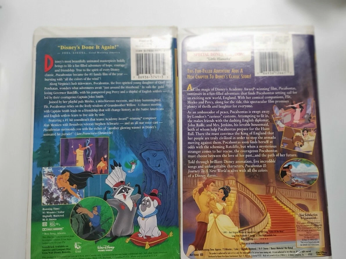 Pocahontas 1996 Vhs