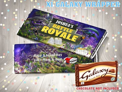 PERSONALISED Video Game Inspired CHOCOLATE BAR WRAPPER fit Galaxy 110g ...