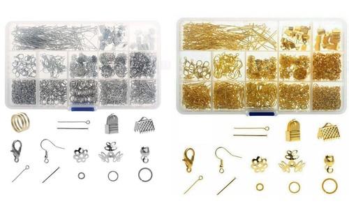2000x Jewelry Making Supplies Kit Earring Findings Beading Repair Tool ...