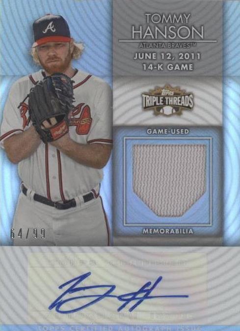 2012 Topps Triple Threads - Unity Autograph Relics Tommy Hanson #TTUAR ...
