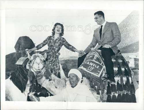 1958 Press Photo Francisco Pignatari Actress Linda Christian Ride ...