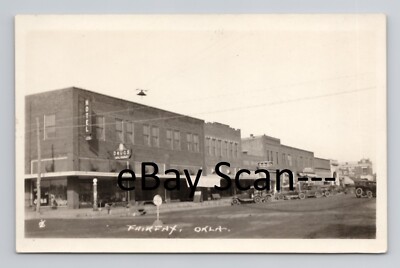 OK Fairfax Oklahoma RPPC Street Scene 1920s Vince Dillon Photo Postcard ...