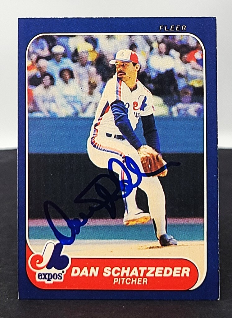 DAN SCHATZEDER Signed Autographed 1986 Fleer Baseball Card #259 ...