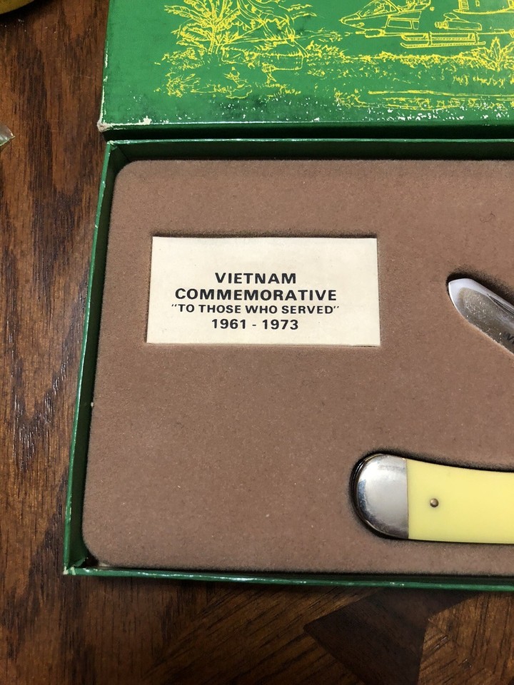 Case XX Yellow Handle Trapper Vietnam War Commemorative 1989 To Those ...