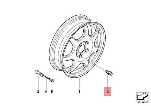 Genuine BMW ROLLS-ROYCE X5 Phantom E53 Wheel Bolt M14x1.5/Sw19mm ...