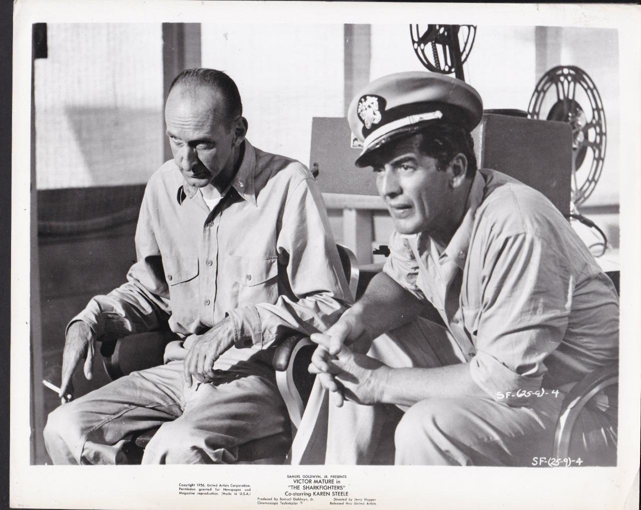 Victor Mature Philip Coolidge in The Sharkfighters 1956 movie photo ...