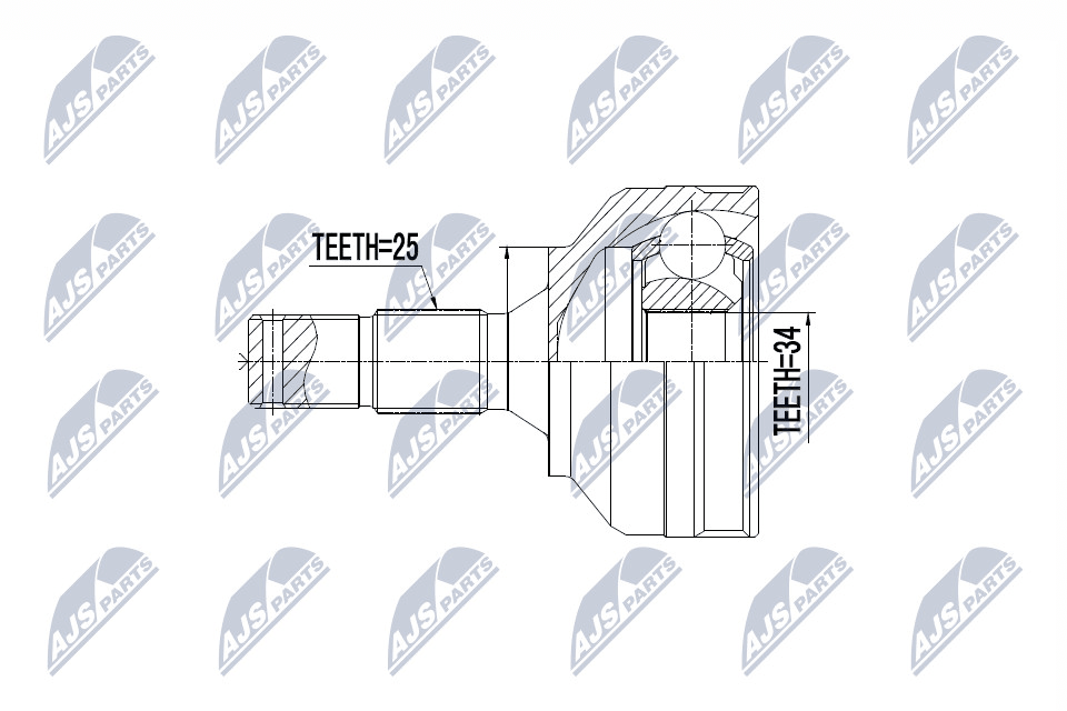 GELENK ANTRIEBSWELLE NTY NPZ-PE-030 V FÜR PEUGEOT PARTNER TEPEE,PARTNER ...
