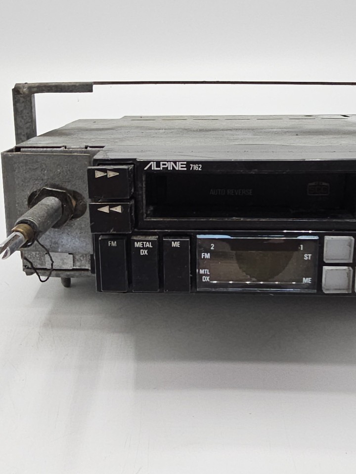 Vintage Alpine 7162 2 Knob Car Audio Stereo Cassette Ferrari Lambo BMW ...