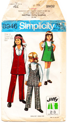 Vintage 1970! Girls' Jiffy* Jumper or Tunic & Pants (size 14, b32 ...
