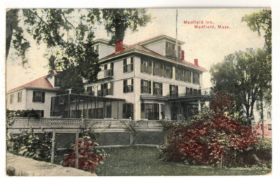 1910 PC: Street View of Medfield Inn – Medfield, Massachusetts | eBay
