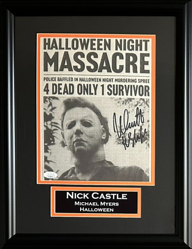 Nick Castle autographed signed inscribed framed 8x10 newspaper ...