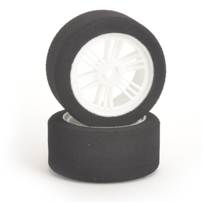 NEW Contact J11504 1/10 RR Foam Tires L30mm Damp w/White Wheels (2 ...
