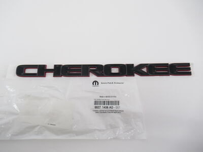 Genuine OEM Mopar Jeep 68271456AD "CHEROKEE" Black w/ Red Edge Emblem ...