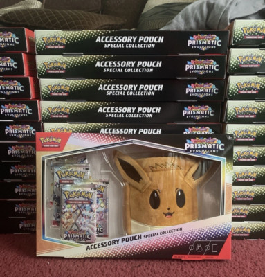 Pokemon Prismatic Evolutions Accessory Pouch Special Collection Sealed ...