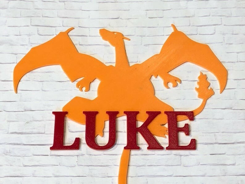 Pokemon Charizard Birthday Cake Topper Personalized Pokemon Theme ...