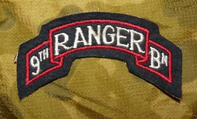 WW2 USA 9th Ranger Battalion Embroidered Scroll Shoulder Patch (repro ...