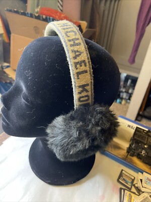 Michael Kors Black and Tan Faux Fur Ear Muffs One Size | eBay