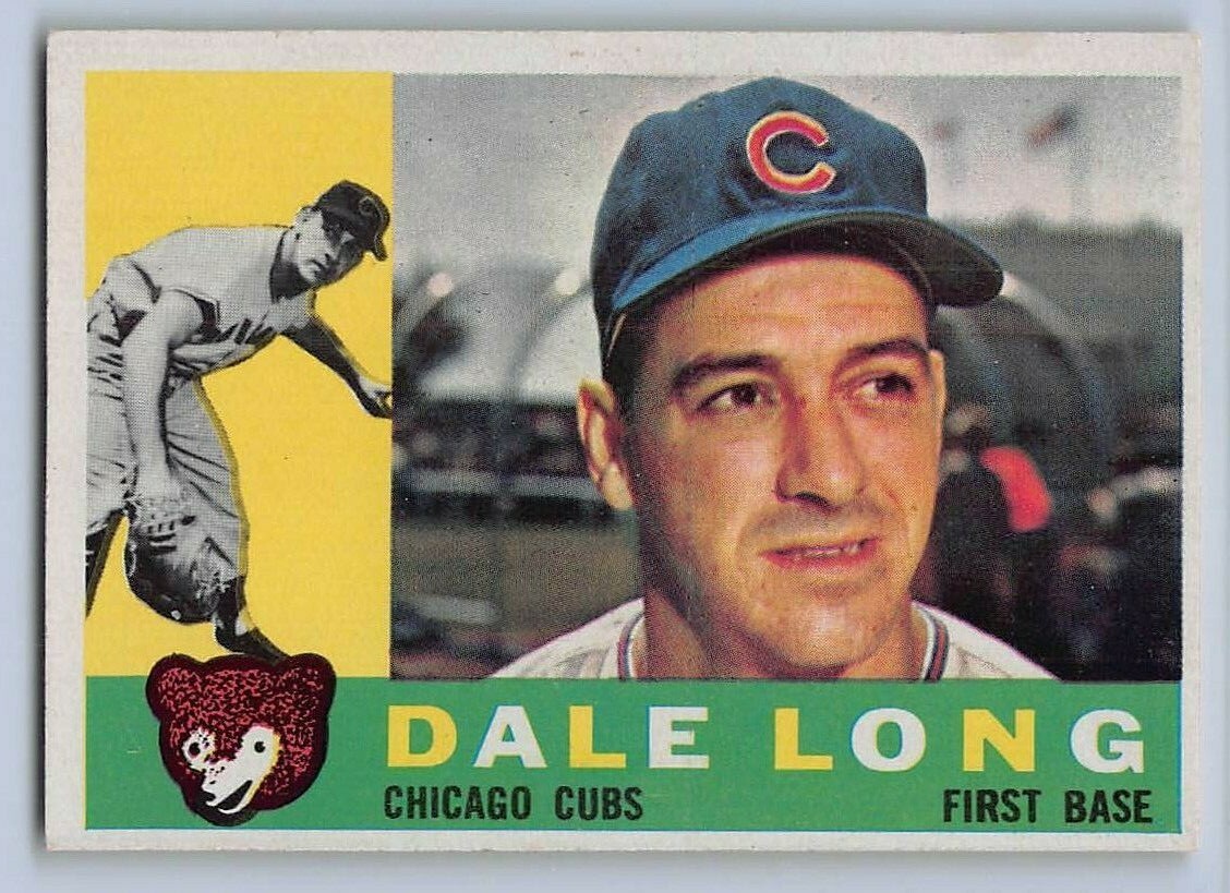 1960 Topps DALE LONG - Baseball Card # 375 - CHICAGO CUBS (White Back ...