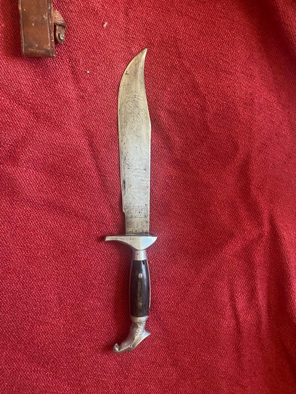 VTG D VASQUEZ BOWIE KNIFE OAXACA MEXICO TOOLED LEATHER SHEATH VAQUERO ...