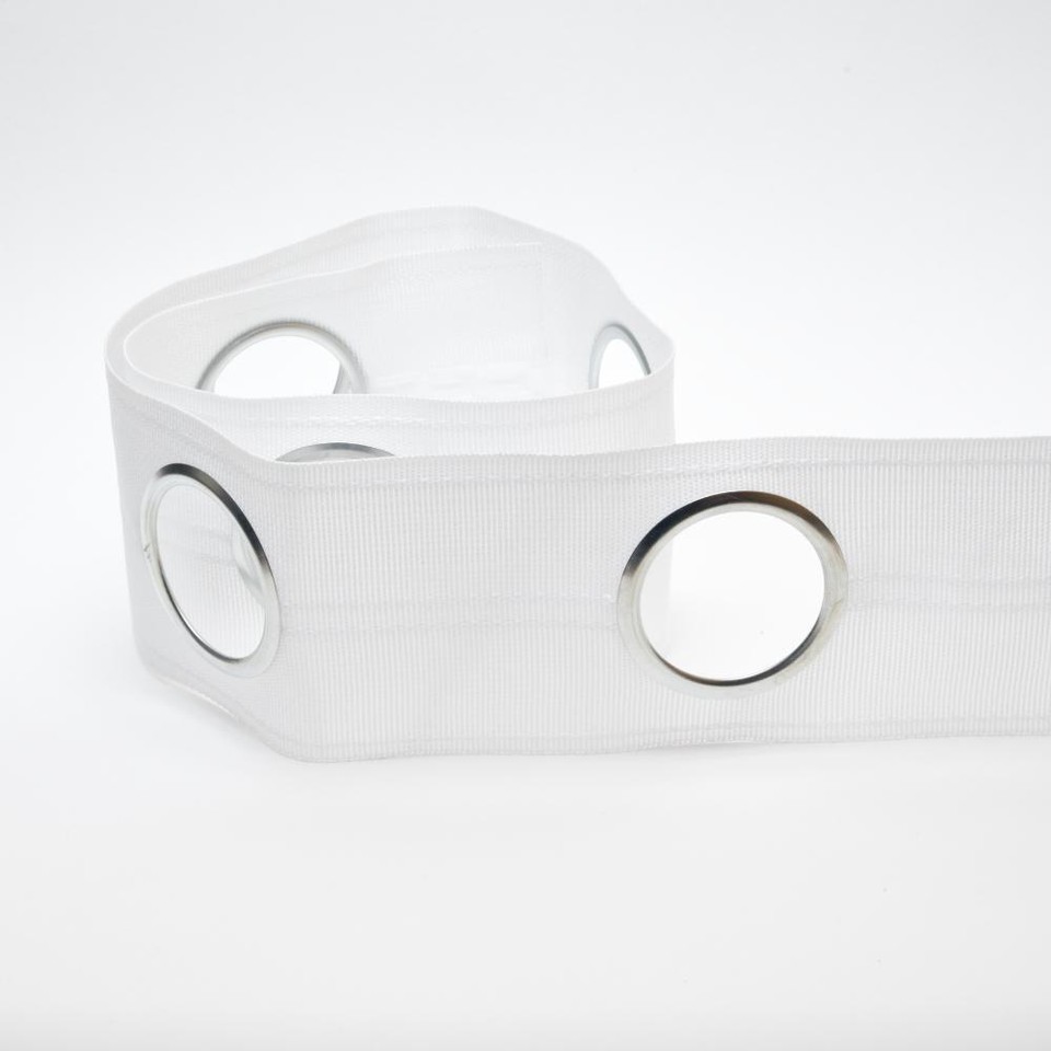 75mm Width Eyelet Curtain Tape With Various Colour 40mm Eyelet Rings ...
