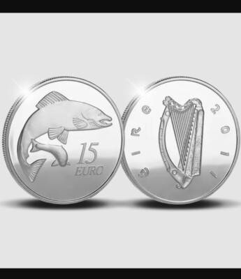Irish €15 Silver Proof Coin 2011 Salmon | eBay UK