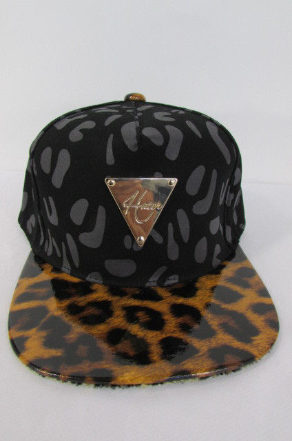 Women Men Baseball Cap Fashion Hat Gold BOSS Brown LEOPARD MUSTACHE Hip ...