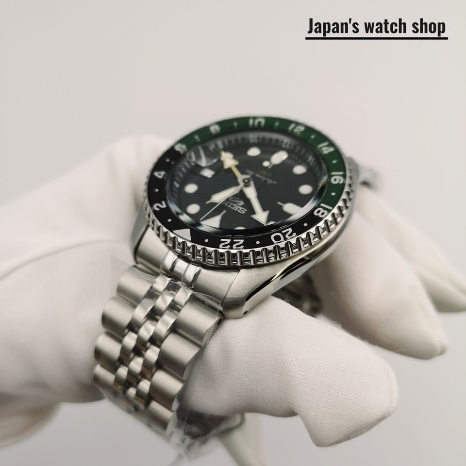 SEIKO 5 Sports SBSC019 Green SKX Sports Style GMT Men's Watch New in ...