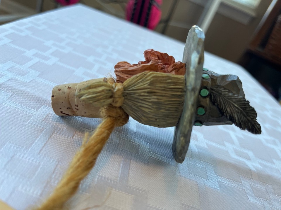 Chris Hammack Bottle Cork Firewater Willy Carved Western Head | eBay