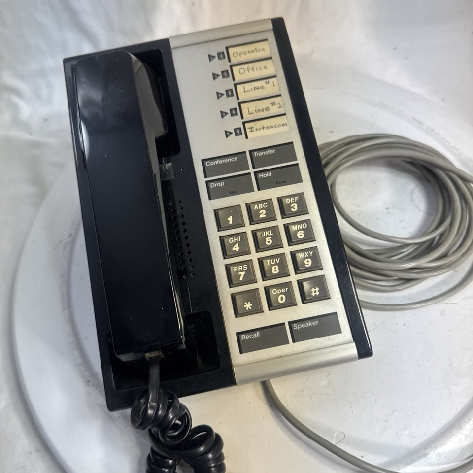 Vintage Office Phone Merlin 5 Button Phones Telephone AT&T Desk Phone ...