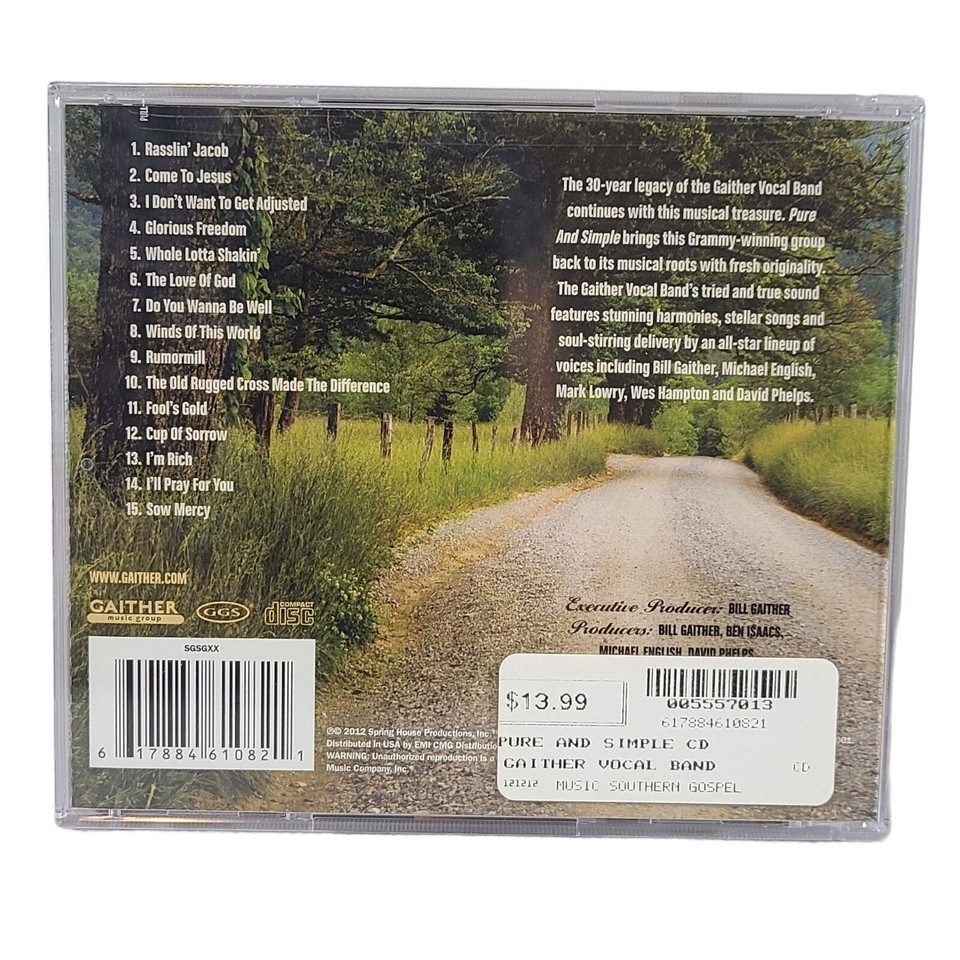 The Gaither Vocal Band: Pure & Simple Music CD 2012 Spring House | eBay