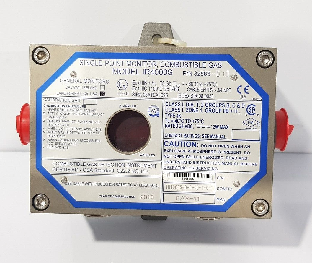 GENERAL MONITORS IR4000S SINGLE-POINT GAS MONITOR 32563-1 | eBay